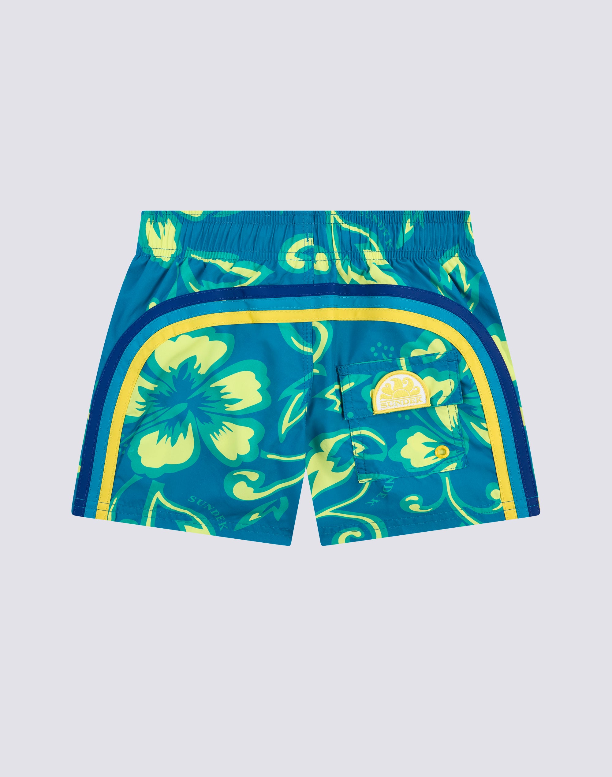 Sundek repreve® elastic waist short swimsuit with sk23 print B504BDRT3K2-A50K2 – SUNDEK