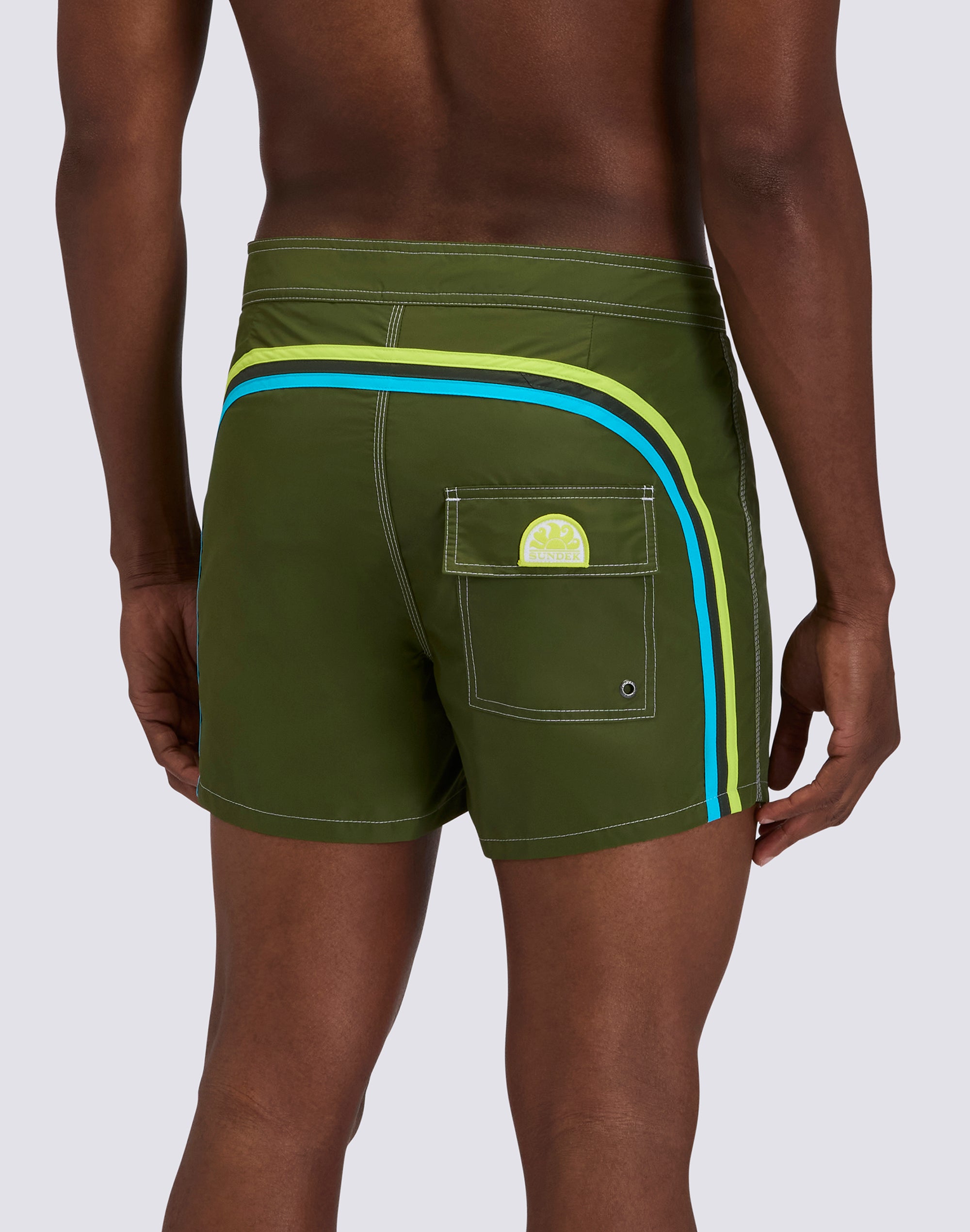 Sundek iconic taffeta fixed waist short swimsuit M502BDTA100-A5101 – SUNDEK