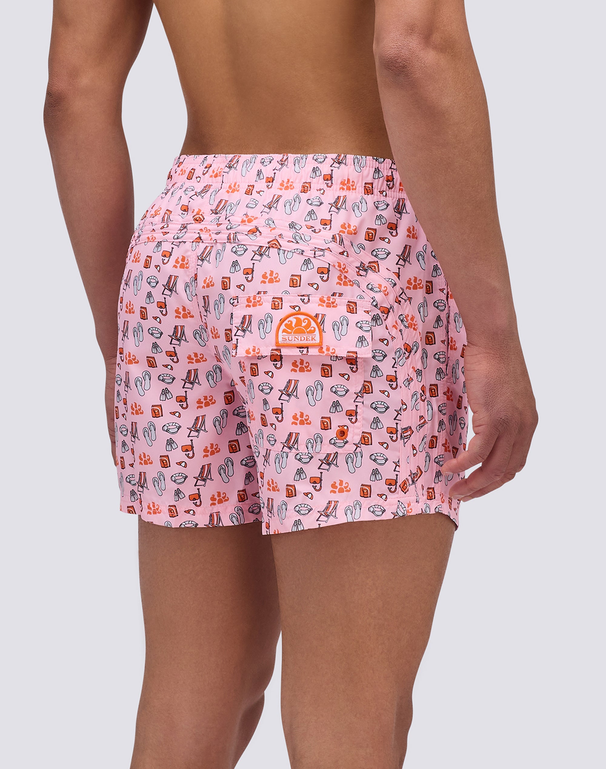 Sundek Repreve® elastic waist short swimsuit with greetings from mexico print M504BDRT3EN-532EN ...