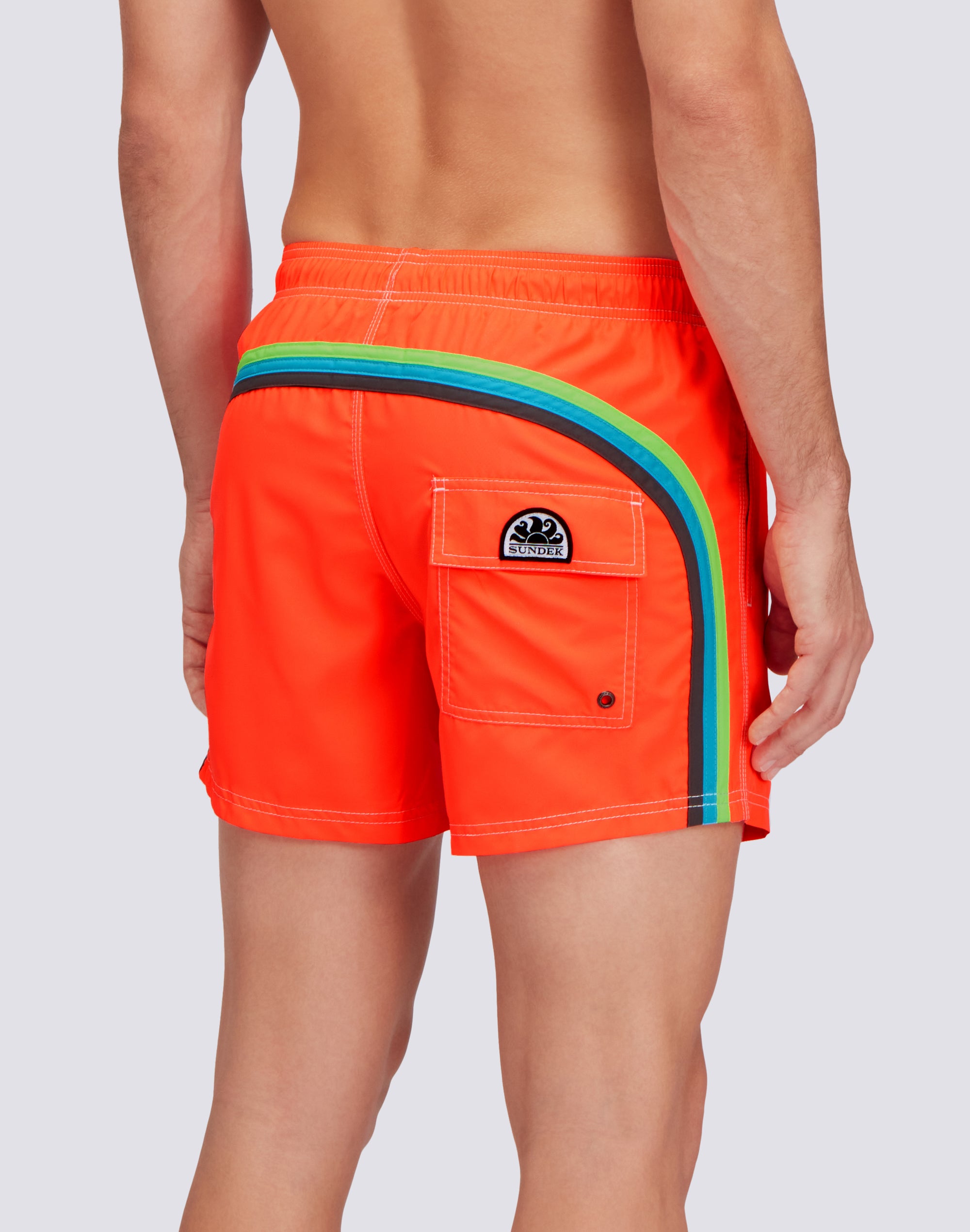 Sundek short swimsuit elastic waist recycled polyester repreve® fluo M504BDRT3Y2-04702 – SUNDEK