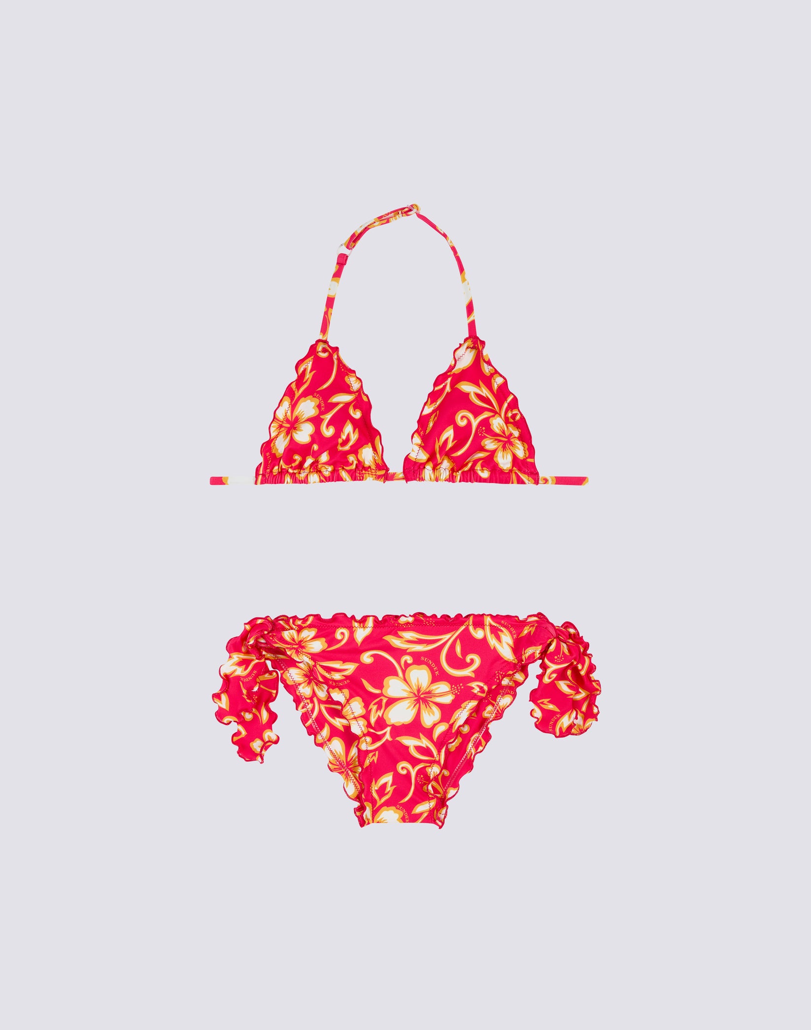 Sundek girl bikini with hibiscus print sk23 G141KNL3623-A7023 – SUNDEK