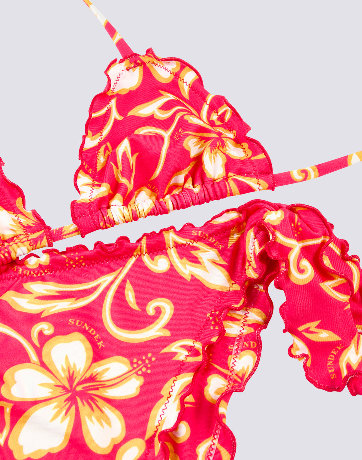 Sundek girl bikini with hibiscus print sk23 G141KNL3623-A7023 – SUNDEK