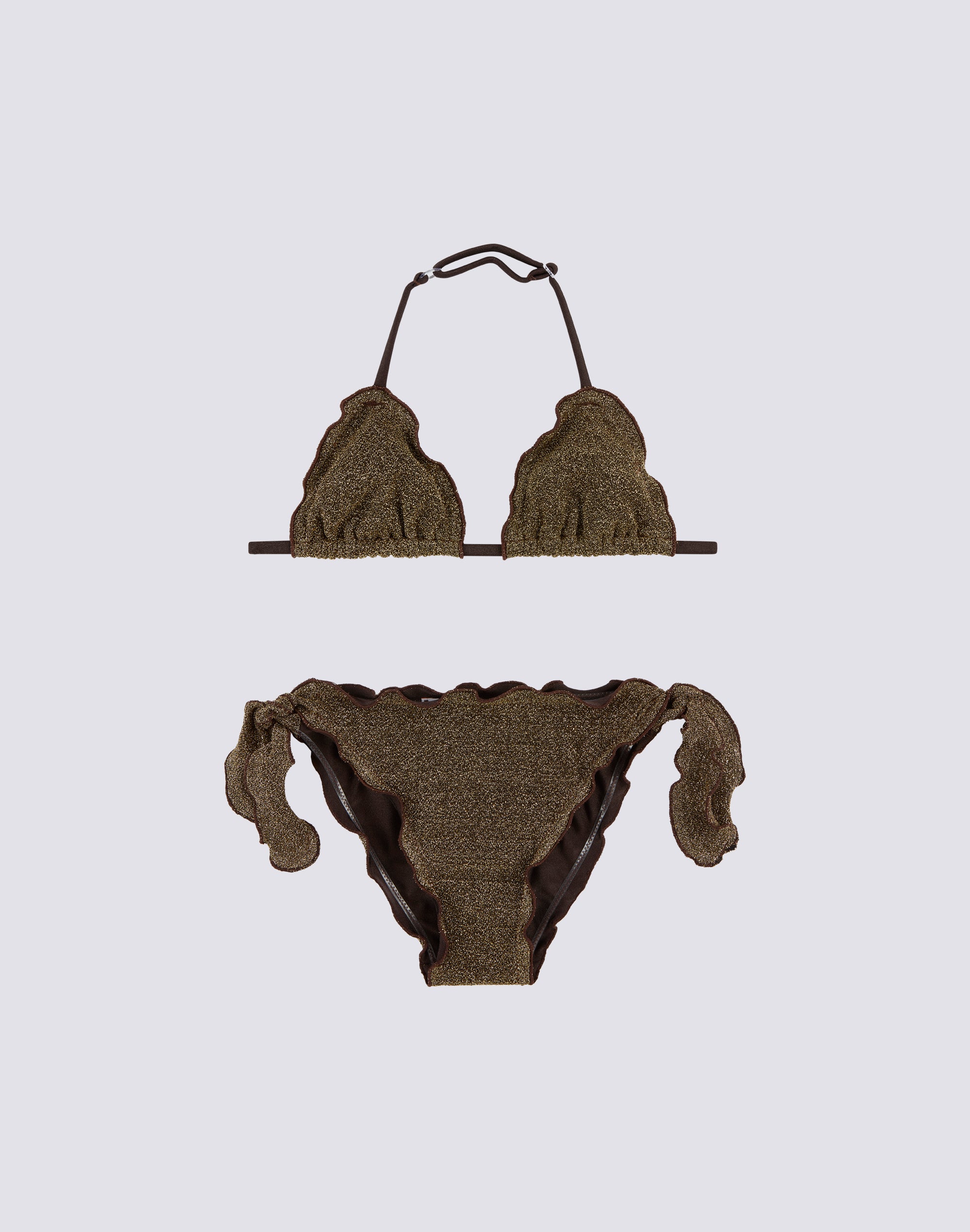 Sundek mini magnolia bikini with triangle top and slip with bows ...