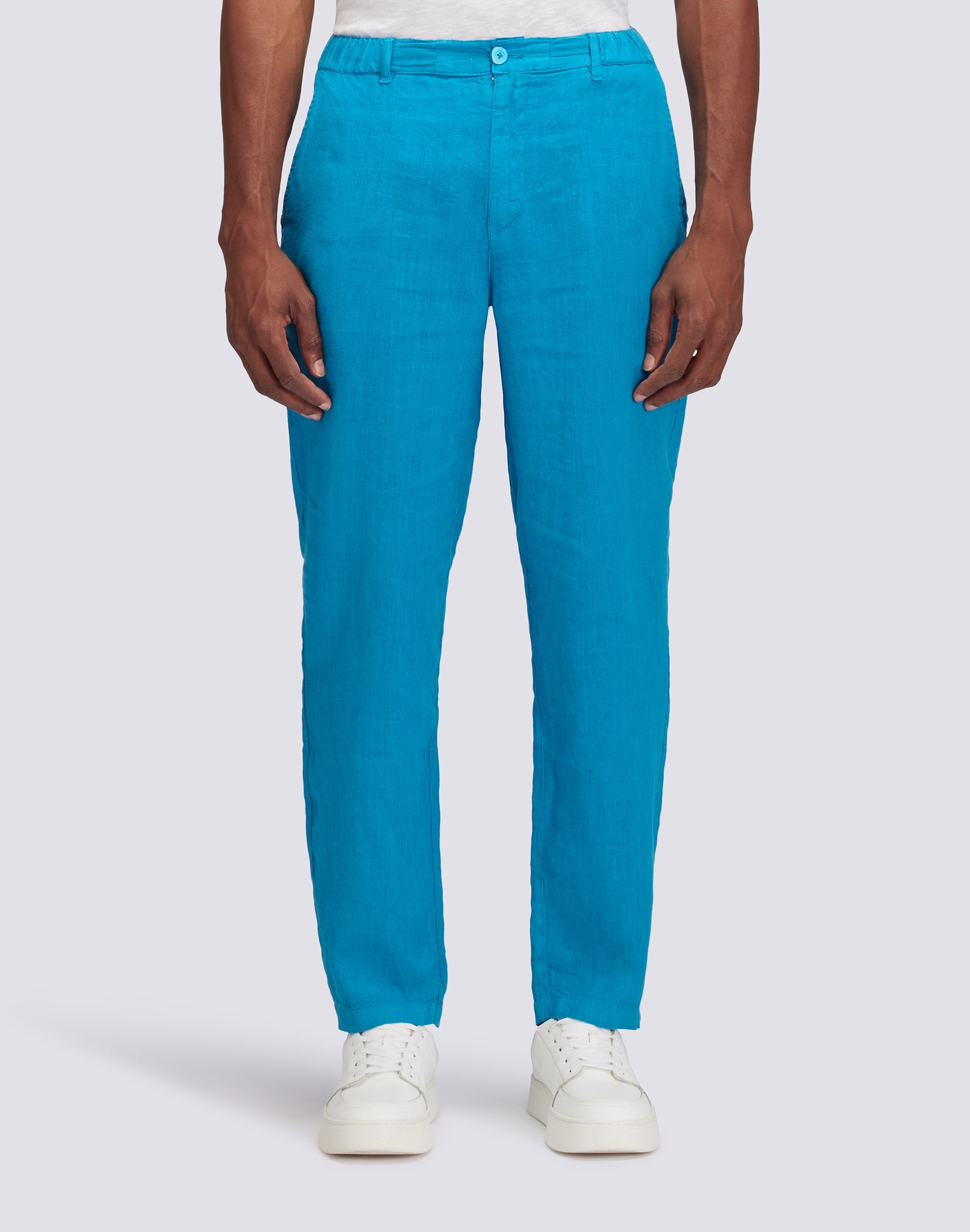 Sundek SEMI STRETCH LINEN TROUSERS m014trli5tc-a5000 – SUNDEK