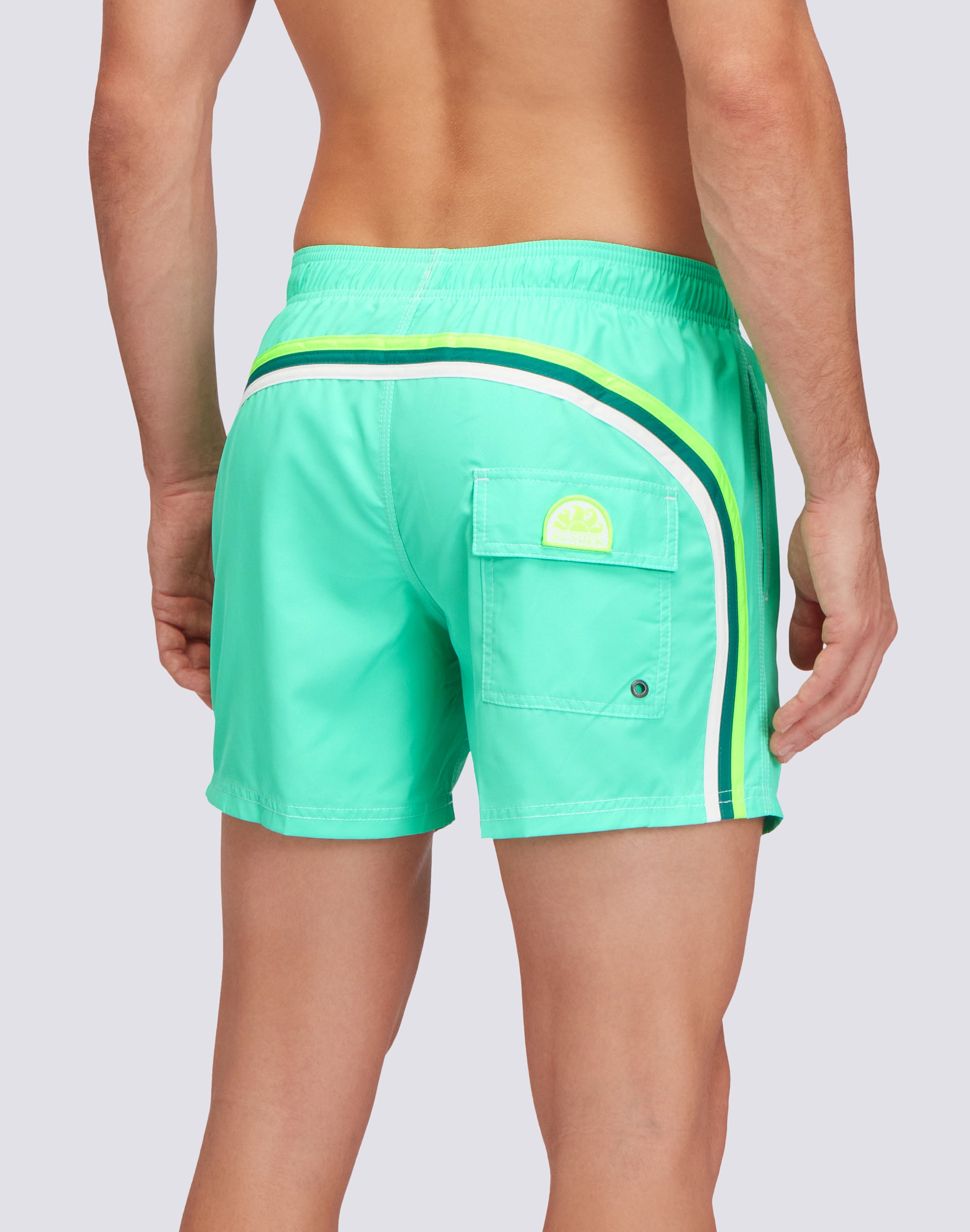 Sundek short swimsuit elastic waist recycled polyester repreve ...