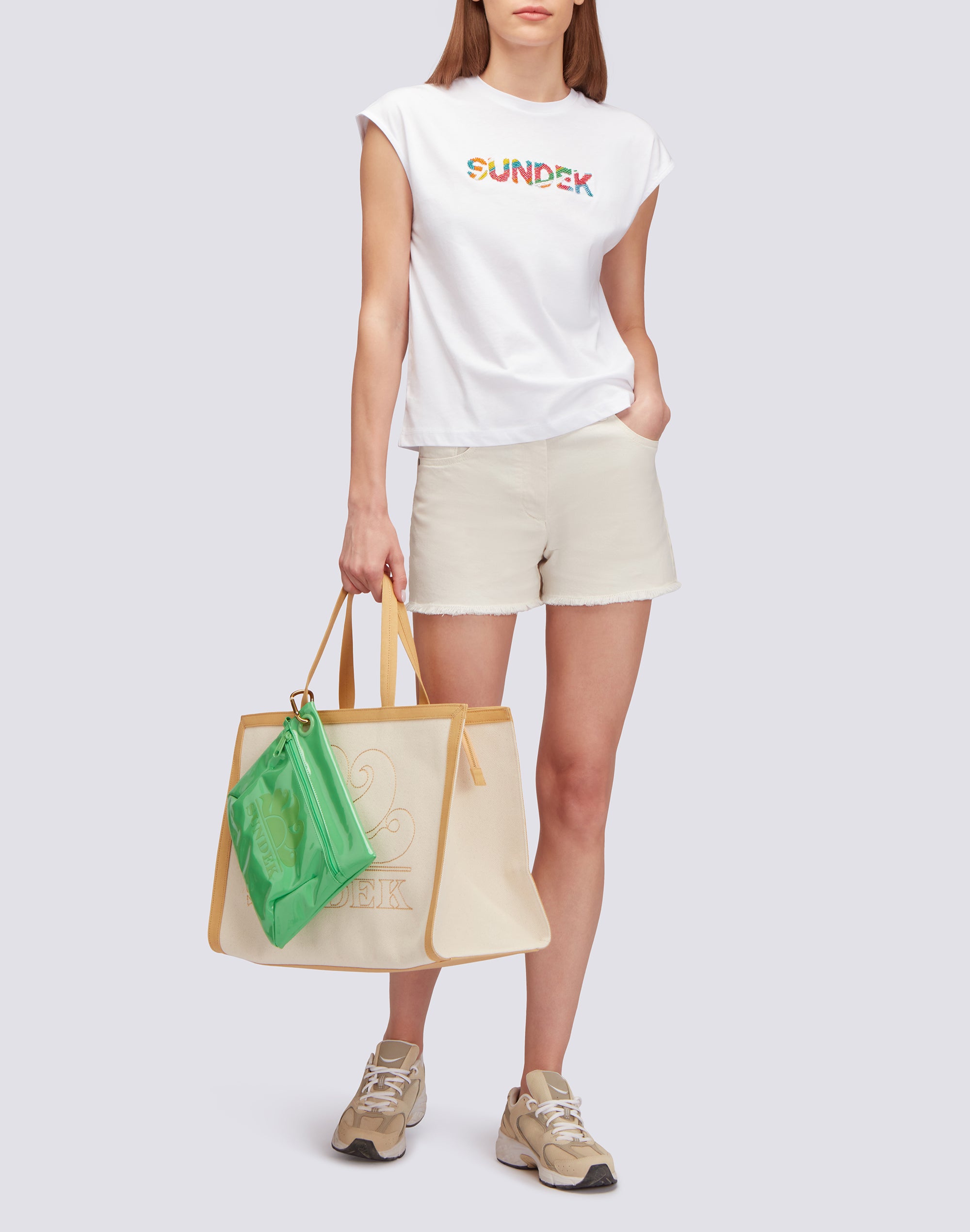 Sundek sleeveless t-shirt with embroidery W085TTJS000-00601 – SUNDEK